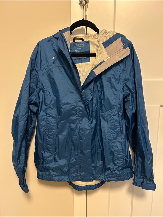 L.L. Bean | Jackets & Coats | Ll Bean Blue Hooded Packable Shell Jacket ...